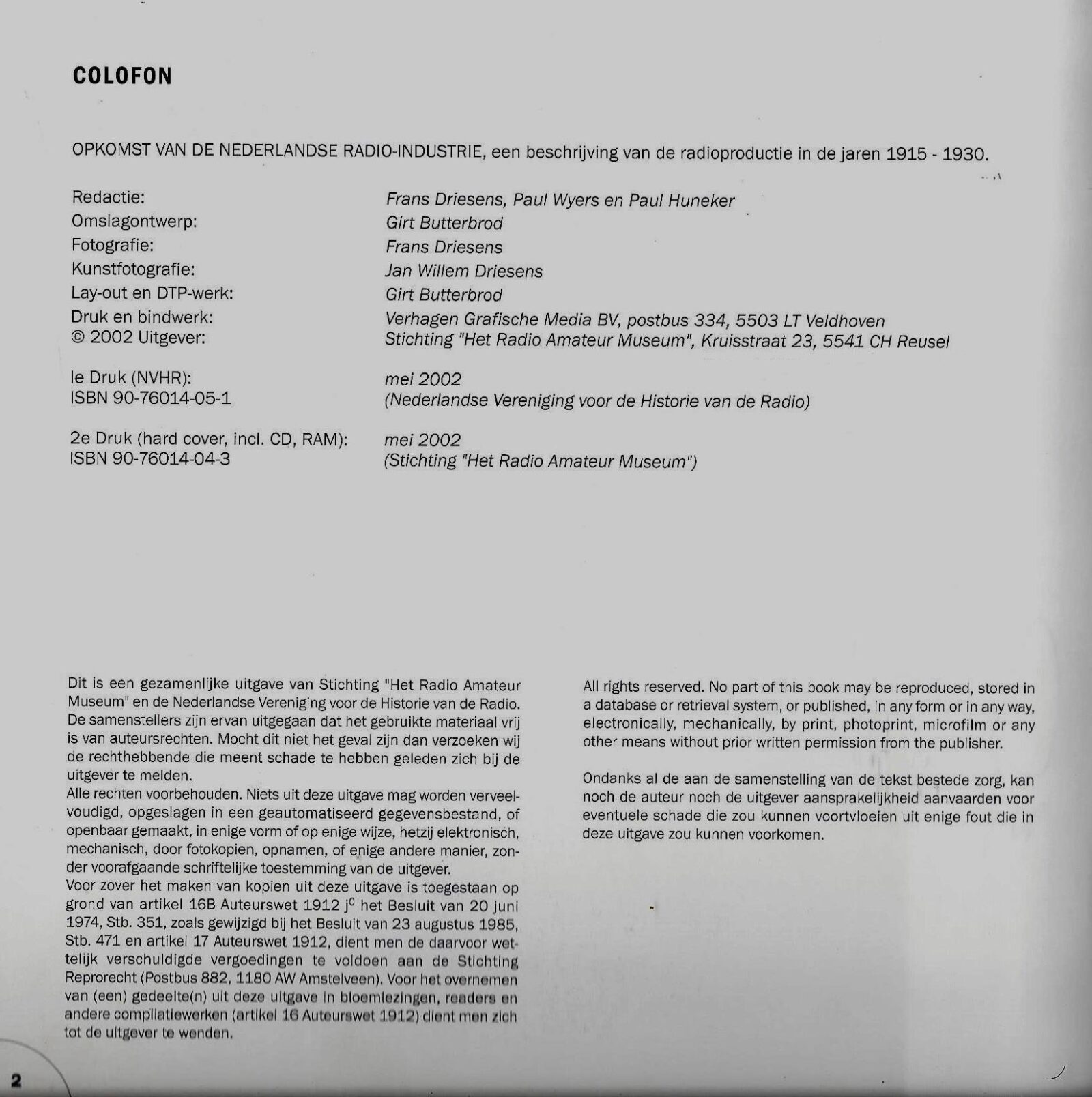 2002, F. Driesens, Nederlandse opkomst van de radio-industrie ...